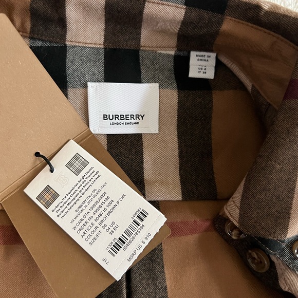 Burberry | Tops | Burberry Check Wool Oversized Shirt | Poshmark